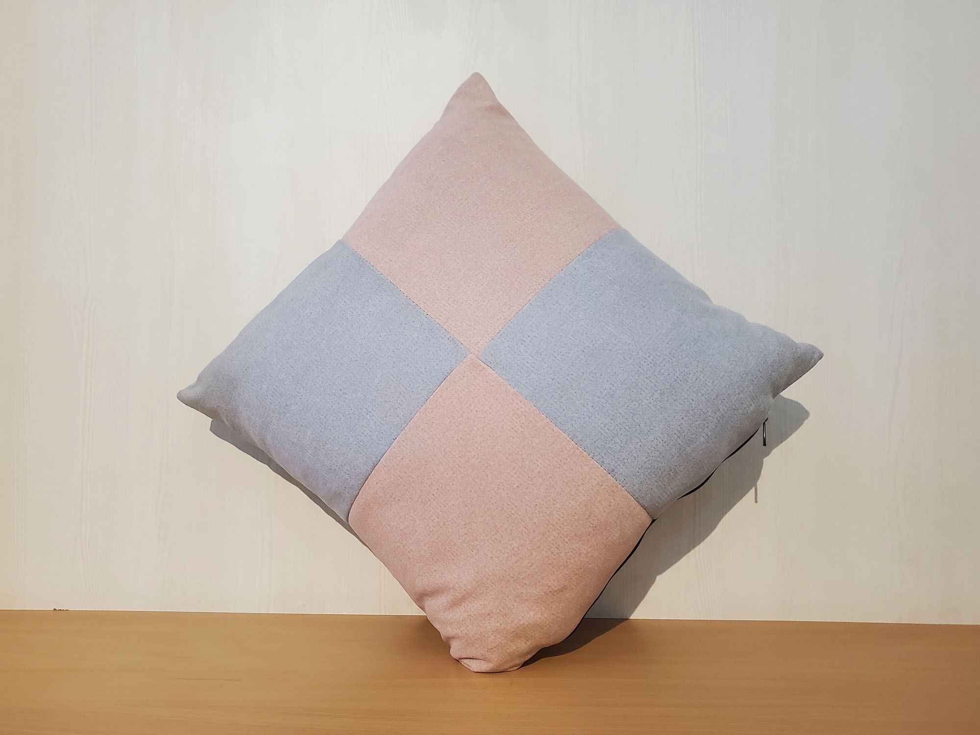 Abstract Pink-Grey Cushion