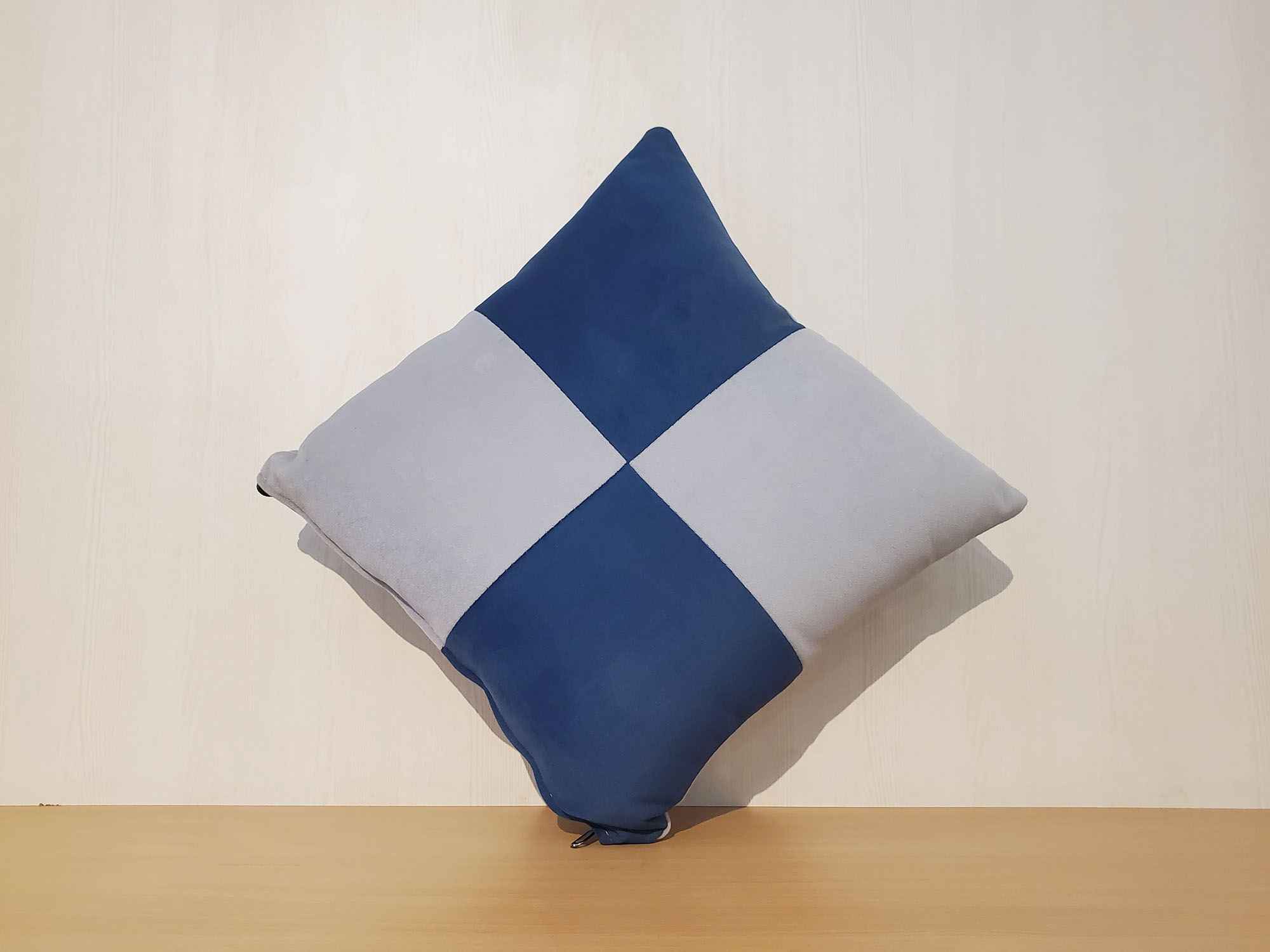 Abstract Grey-Blue Cushion