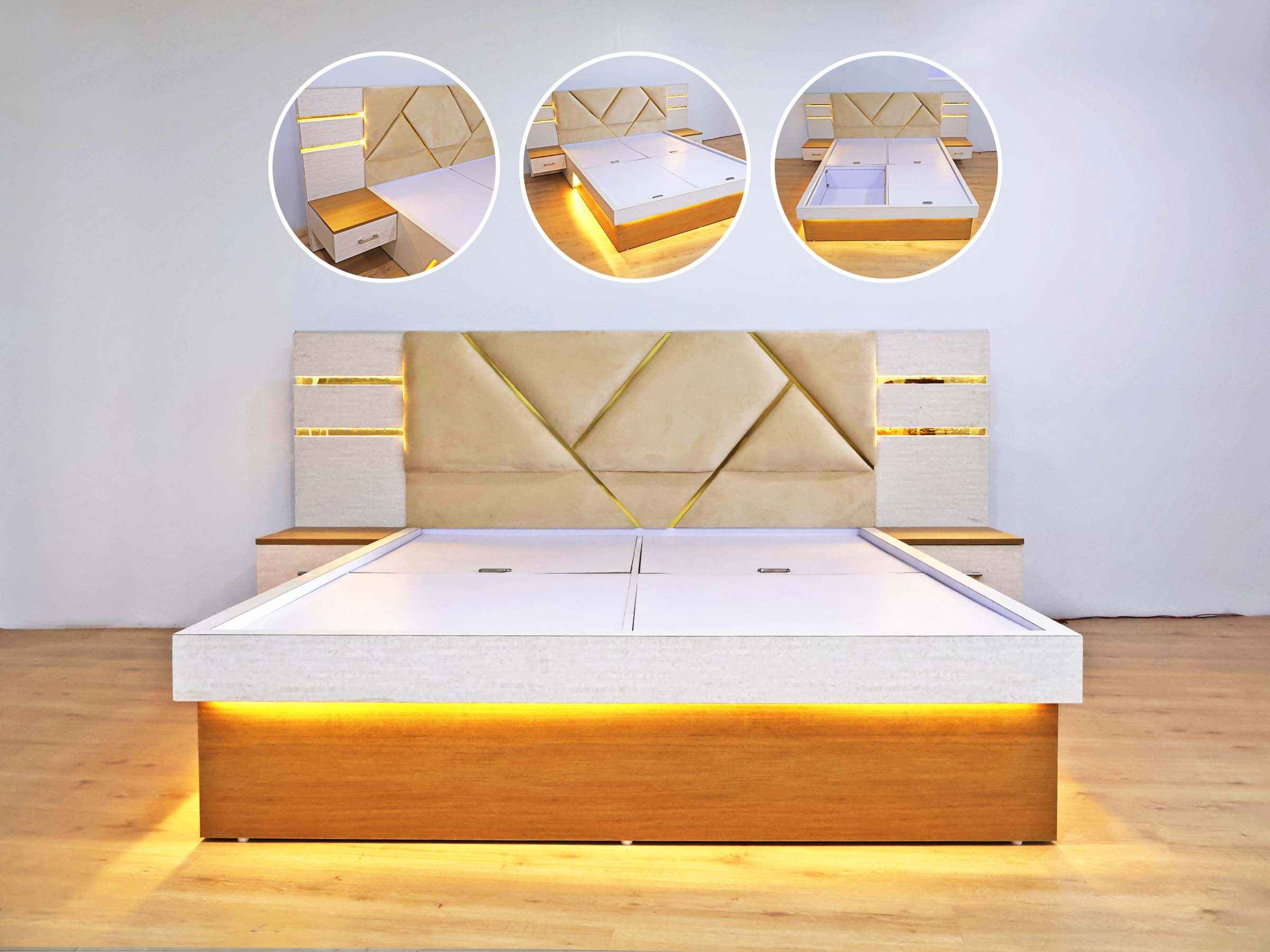 Bed with Built‑In Lighting