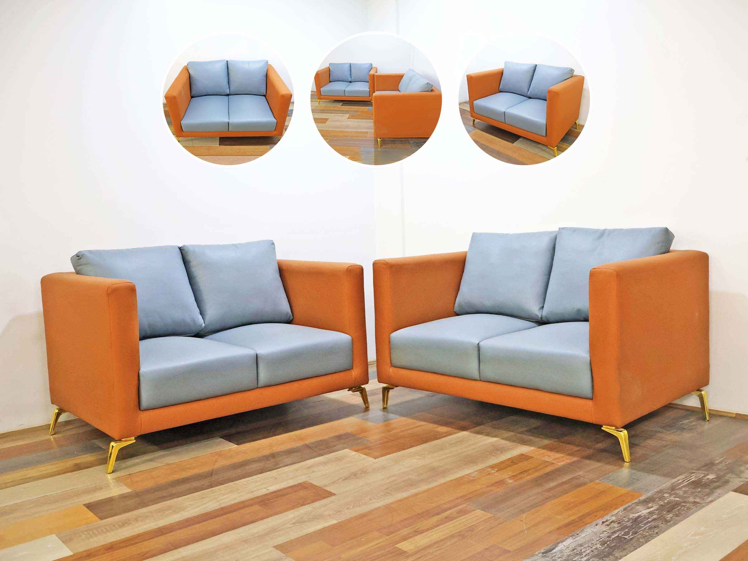 Vibrant Rexine Sofa Set