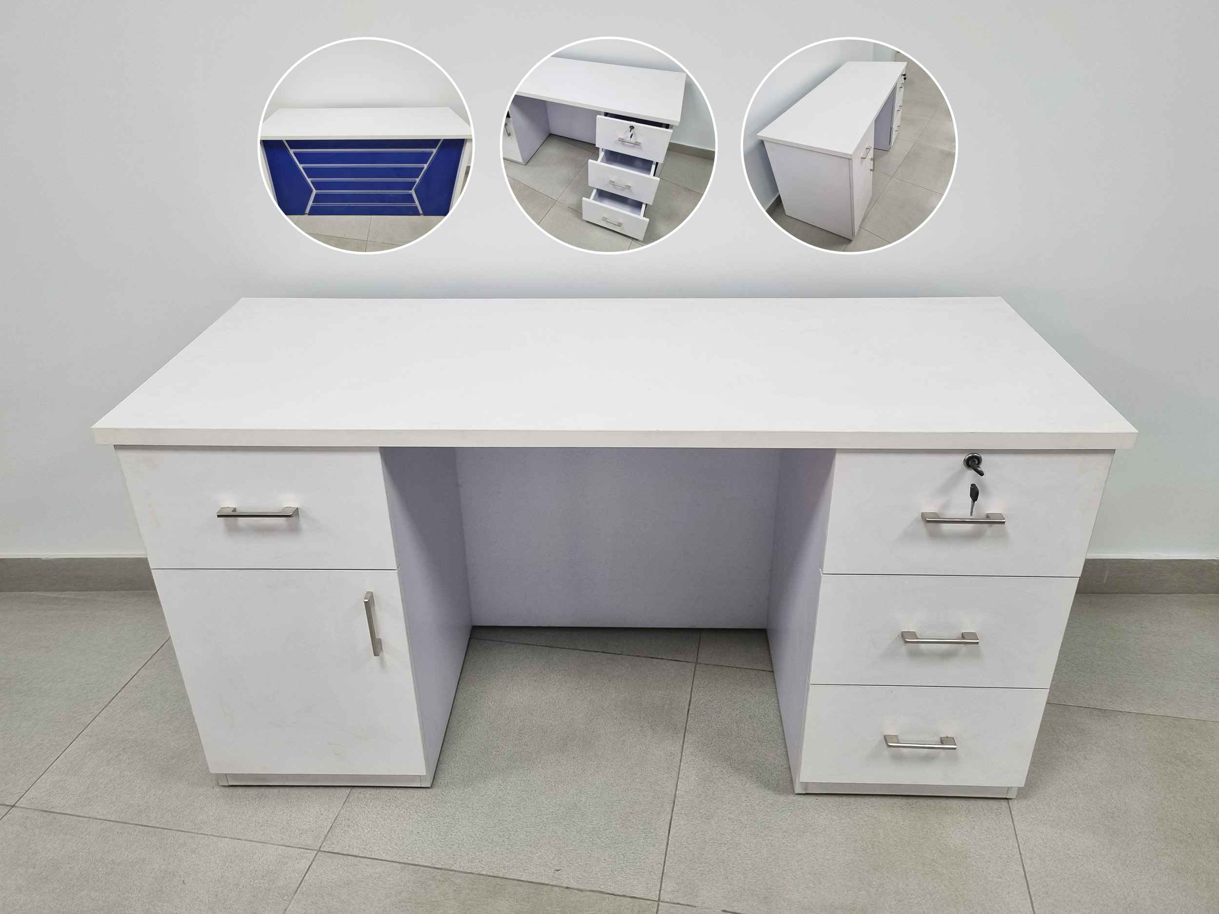 Double Drawer Office Table