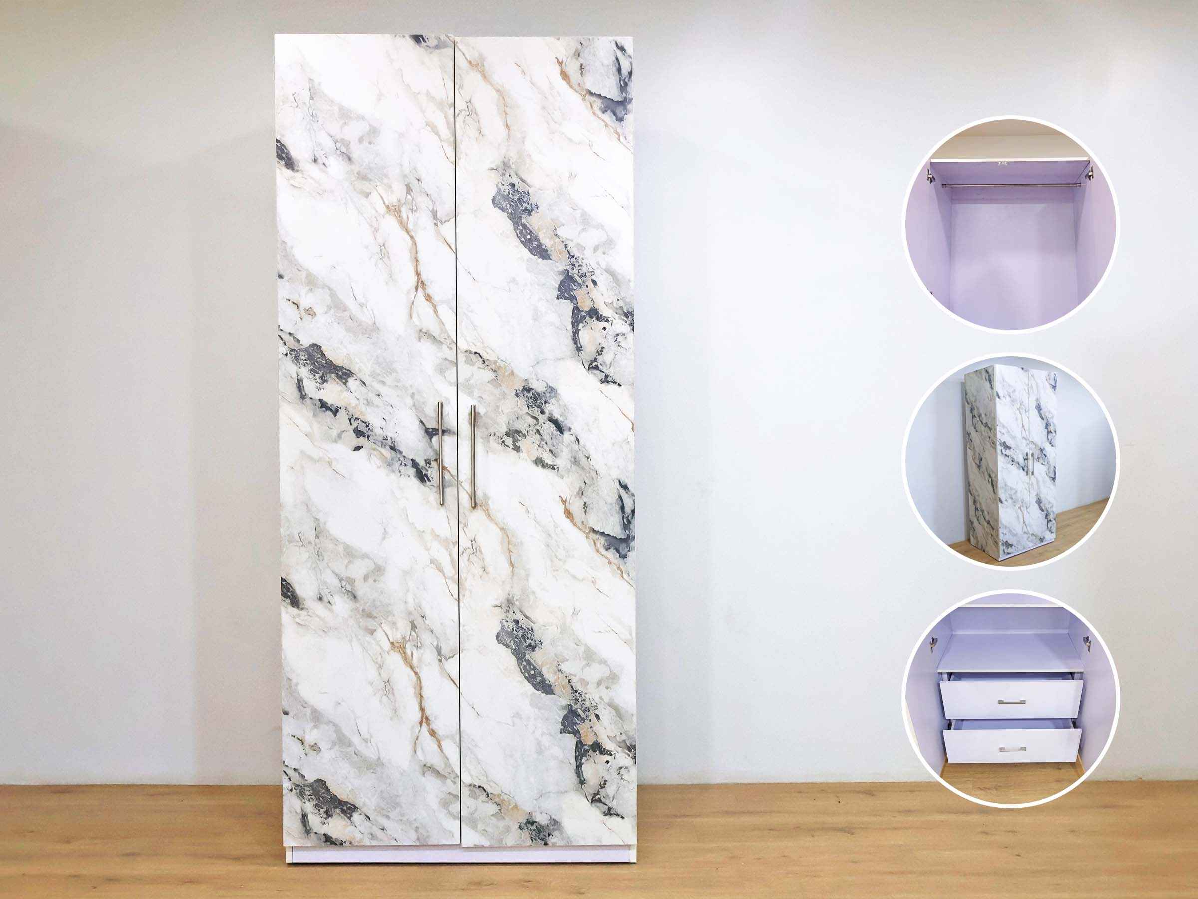 Marble Style Laminate Wardrobe