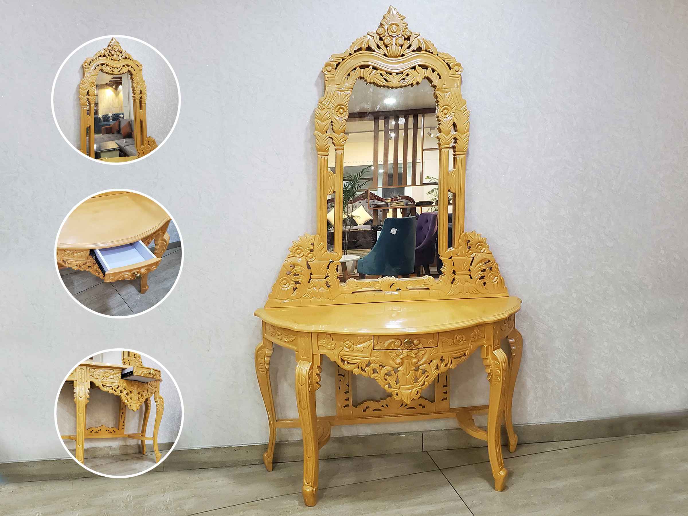 Wooden Carved Dressing Table