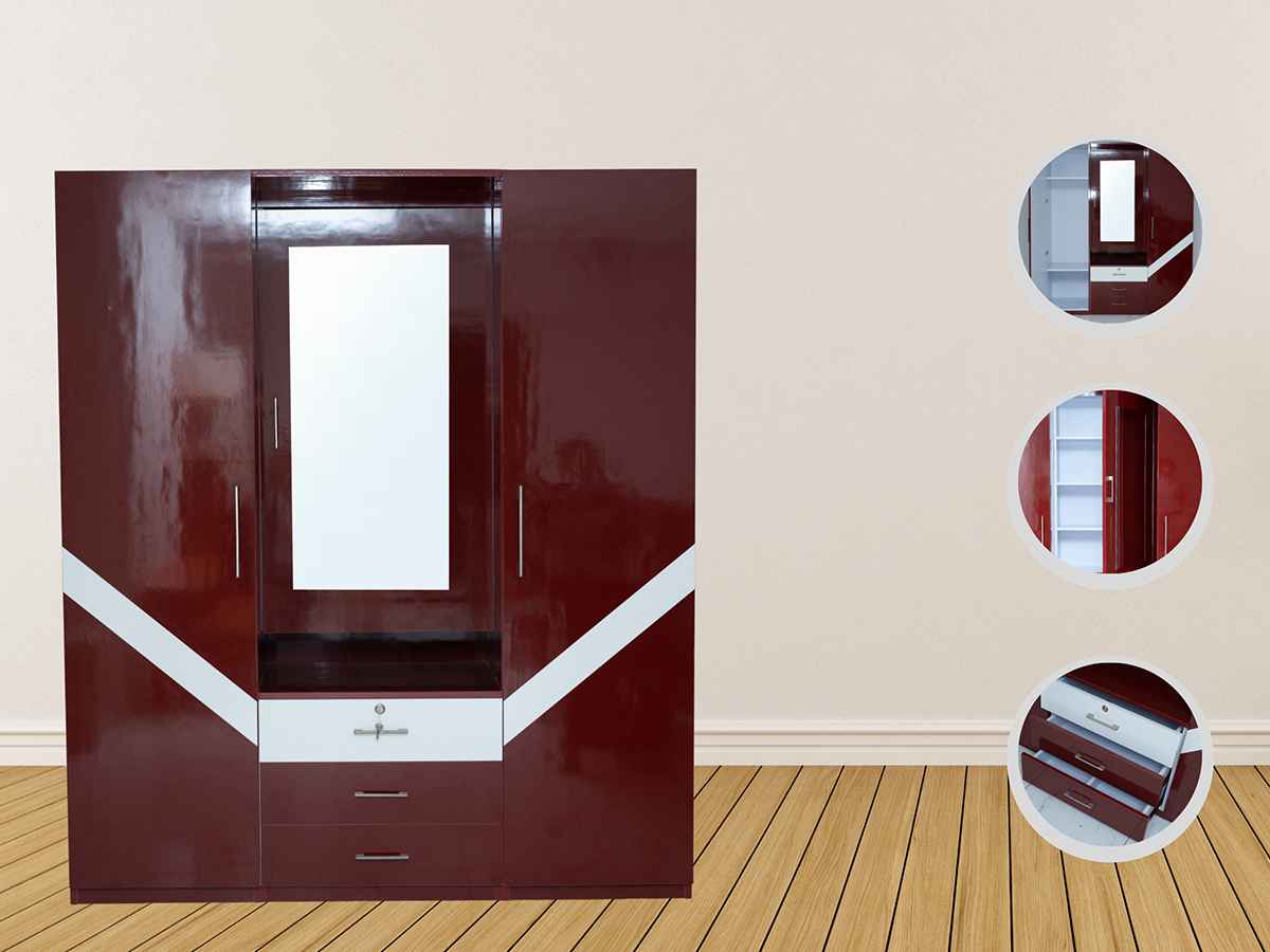 Glossy Red Wardrobe