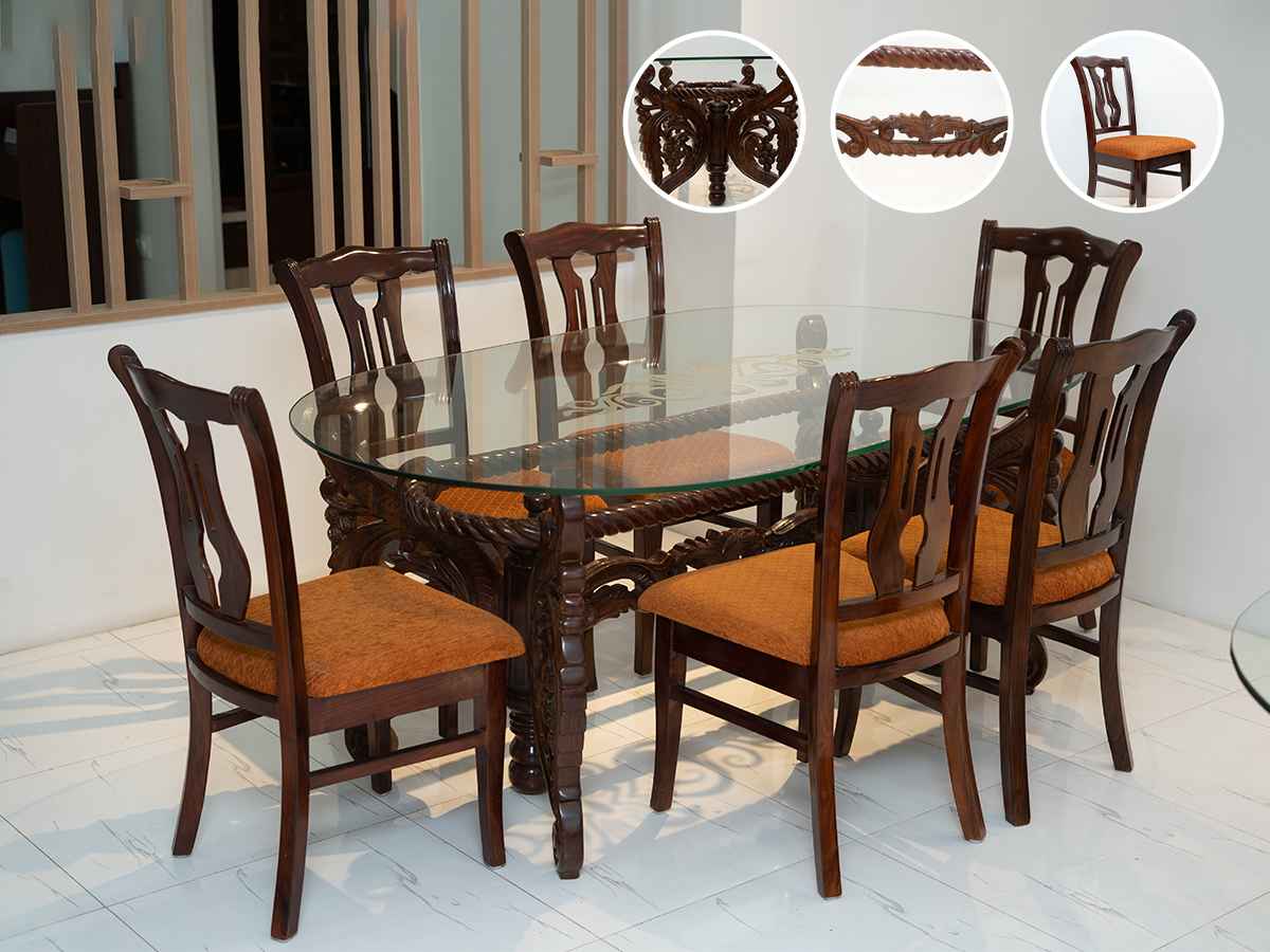 Glass Top Butterfly Dining Set