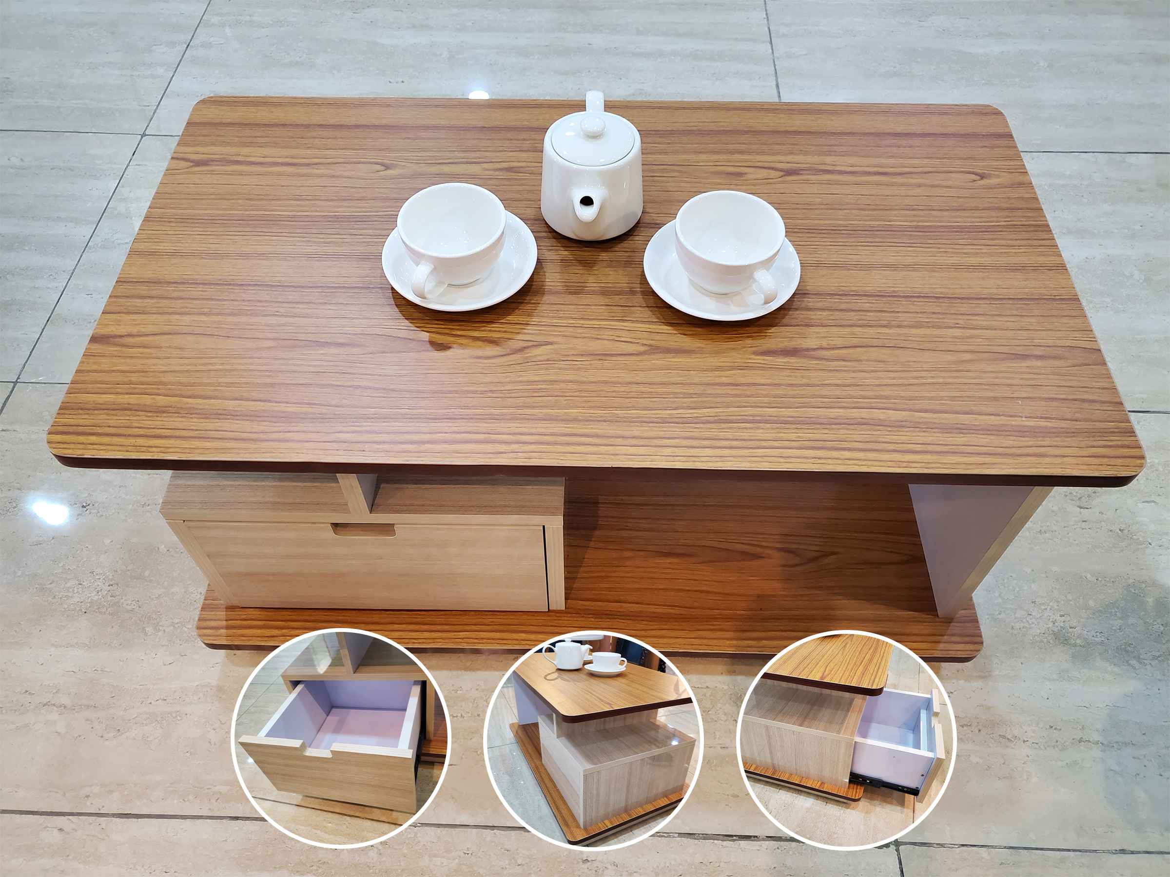 Mahogany plain drawer table